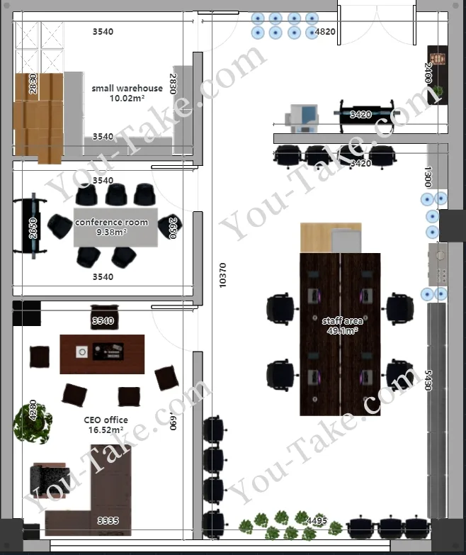 Single Story Office Feng Shui Design & Changes – 寓棠 | You-Take.com